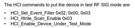 Cc2564cstbtblesw Bqb Testing On Cc2564c Device Rf Sig Mode Bluetooth Forum Bluetooth®︎ Ti
