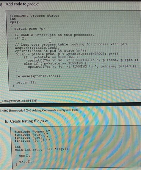 Solved A Add Name To Syscallh 1 Do The Experiment As Described
