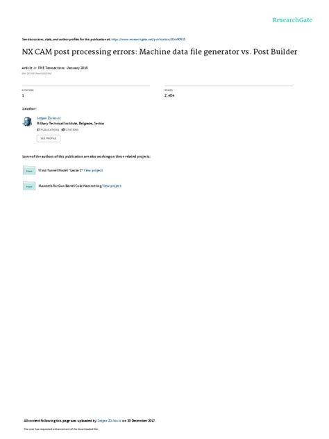 nx cam post processing errors machine data file ge pdf pdf