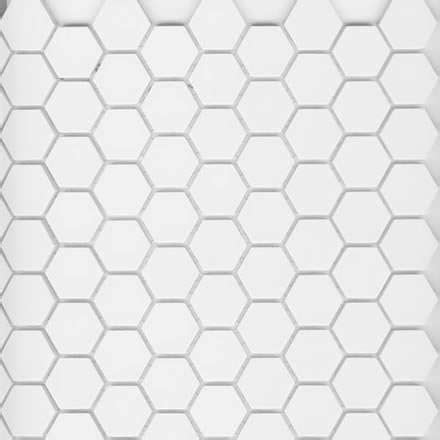 1 Unglazed Porcelain Hex Tile Classic Series Arctic White Sold