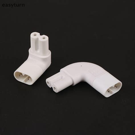 Easyturn เครื่องพิมพ์โปรเจคเตอร์ Power Extension Cable Converter Iec 320 2 Pin C7 หญิง C8 ชายมุม