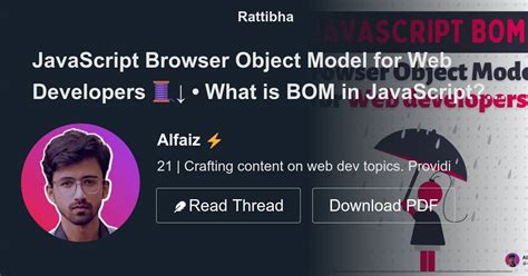 Javascript Browser Object Model For Web Developers 🧵↓ Thread From