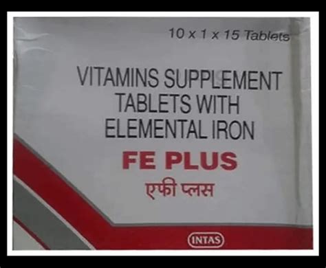 Iron Fe Plus Tablets Packaging Size 10115 At ₹ 225box In Ahmedabad Id 2849227838248