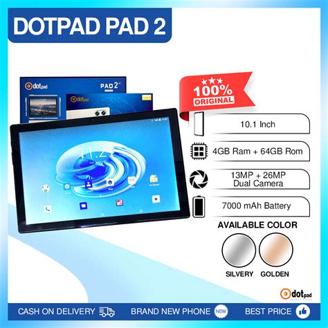 Dotpad Pad 2 Dual Sim Tablet 10 1 Ips Screen Android Tablet 7000 Mah 4gb Ram 64gb Rom
