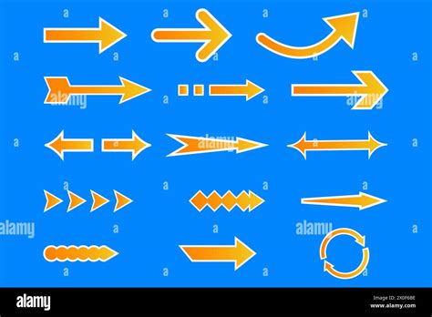 Arrows big set. Different shapes or sign symbol Arrow vector collection. Arrows bundle Stock ...