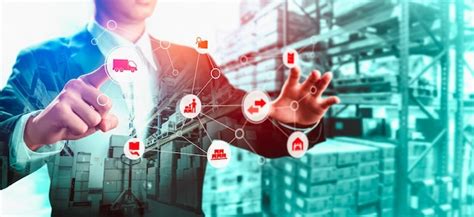 혁신적인 사물인터넷 기술을 적용한 스마트 창고 관리 시스템 프리미엄 사진