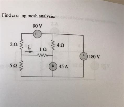 Solved Find i0 using mesh analysis: | Chegg.com