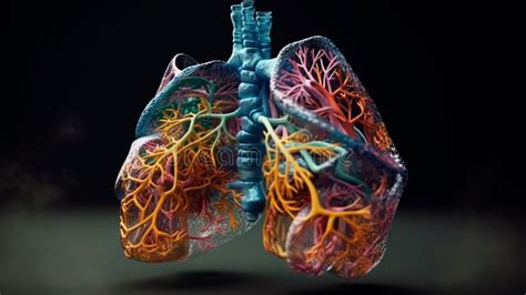 Human Lung Model Illness Lung Cancer And Lung Disease Generative Ai