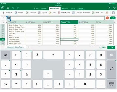 Excel For Ipad Excels Custom Keypad Test Drive Is Microsoft Office For Ipad A Strong Start