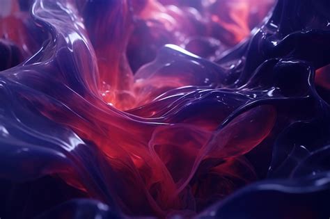 Premium Ai Image Abstract Futuristic Background With Fluid Colors Purple And Red Generative Ai