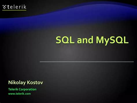 Ppt Sql And Mysql Powerpoint Presentation Free Download Id4238441
