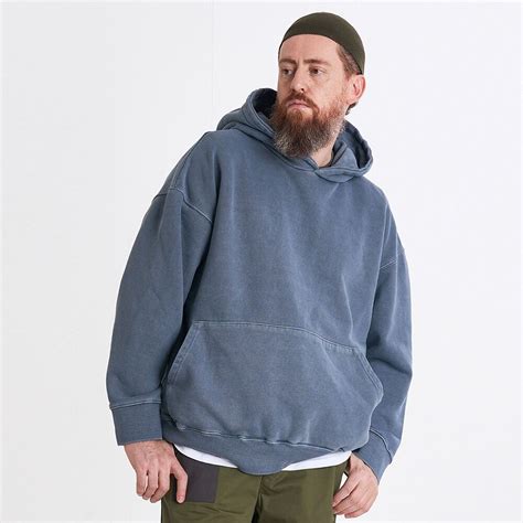 스미스아머 Sa 피그먼트 헤비코튼 오버핏 후디블루 헤비쭈리 감도 깊은 취향 셀렉트샵 29cm