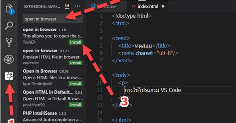 เกษม กมลชยพสฐ VS Code Open Web Browser in VS Code