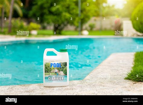 Concept Of Chemical Products To Purify Swimming Pools Swimming Pool Clarifier Pool