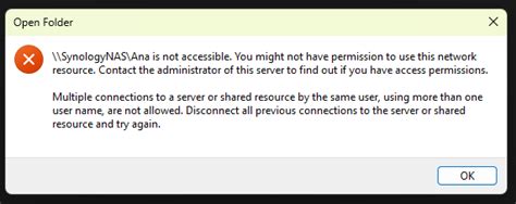 fix “multiple connections to a server or shared resource by the same