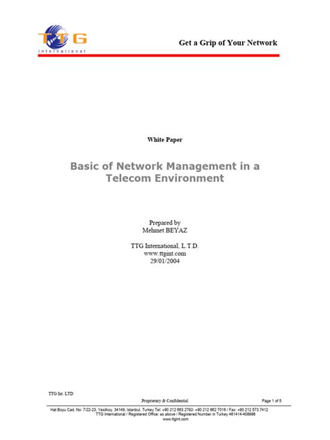 Telecom Network Management Basics Pdf Computing Information Technology Management