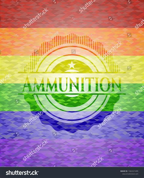 Ammunition Lgbt Colors Emblem Stock Vector Royalty Free 1362221495