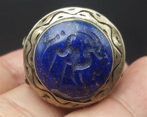 Rare Vintage Middle Eastern Islamic Lapis Lazuli Ston Gem