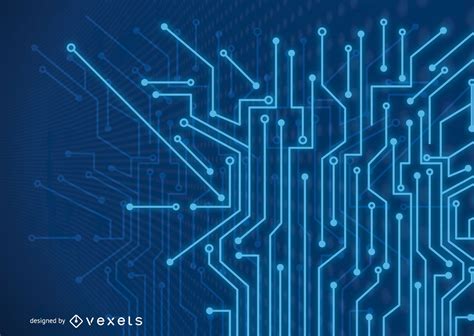 futuristic fluorescent blue tech lines background vector download