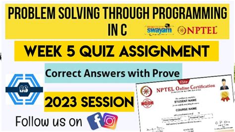 problem solving through programming in c week 5 answers 2023 nptel