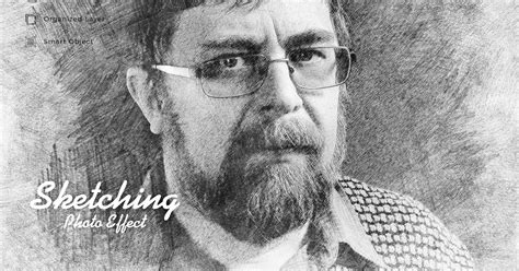 Sketching Photo Effect Layer Styles Including Sketch And Effect