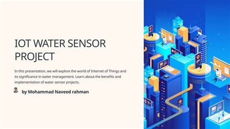 Iot Water Sensor Project Iot Device And Sensor Ppt