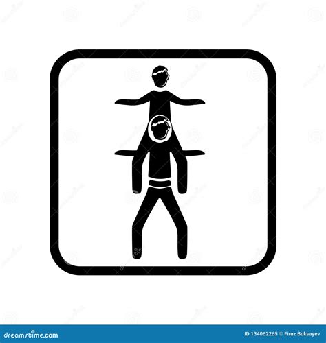 Circus Stunt Linear Icon Modern Outline Circus Stunt Logo Conce Vector Illustration