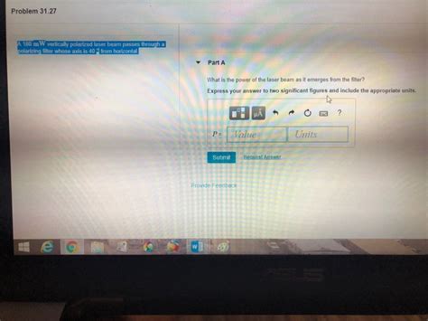 Solved Problem 3127 A 180 Mw Vertically Polarized Laser