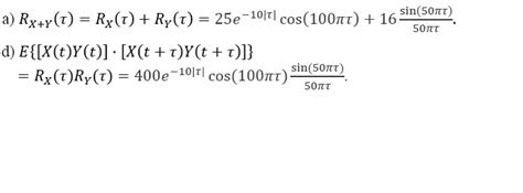 solved two independent stationary random processes having