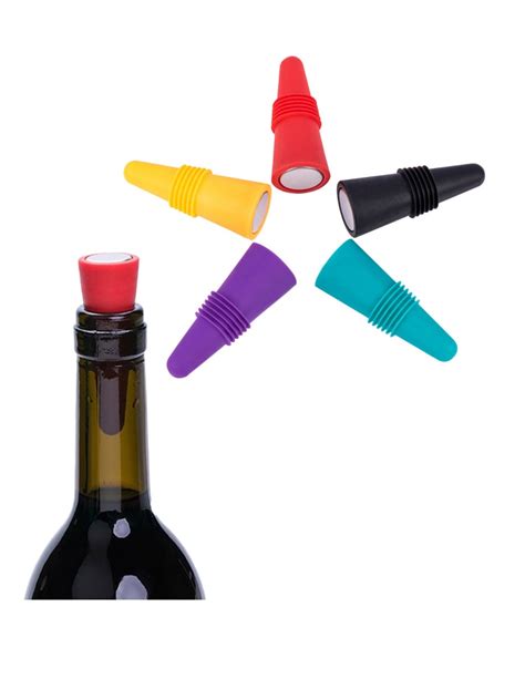 실리콘 와인 병 마개 세트 위스키 액세서리 누출 방지 맥주 샴페인 병 뚜껑 닫기 와인 코르크 뚜껑 바 액세서리 Aliexpress