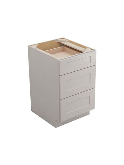 Sd 3db21 Shaker Dove 21 Three Drawer Base Cabinet