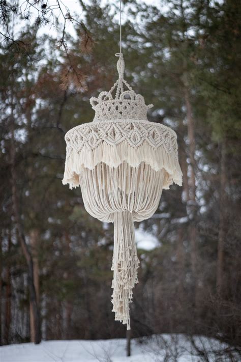 Макраме абажур Украсить абажур Абажур Люстра из бусин