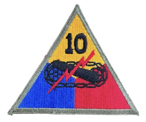 Imcs Militaria Us Ww2 10th Armoured Division Patch