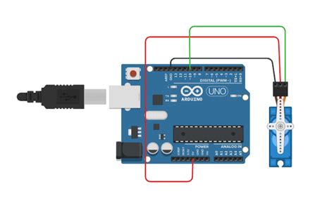 Circuit Design 4 Servo Motor Tinkercad