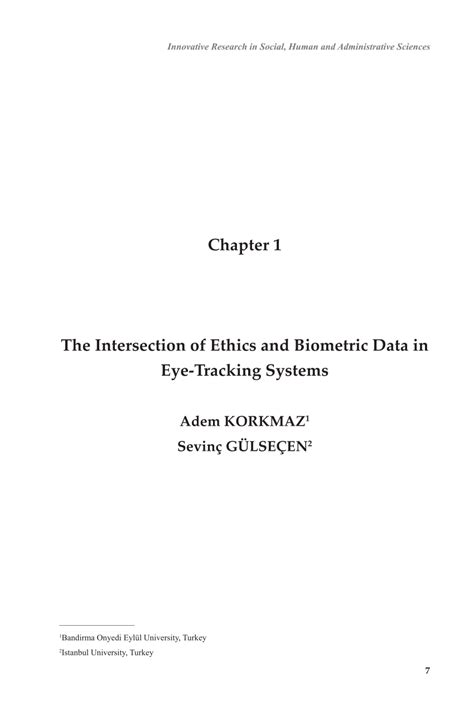 Pdf The Intersection Of Ethics And Biometric Data In Eye Tracking Systems