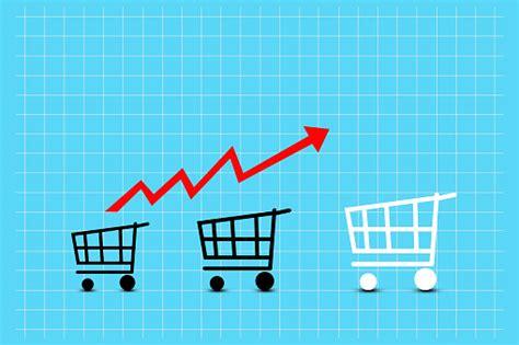 제품 가격 상승의 개념 슈퍼마켓 카트 및 성장 차트 빨간색 화살표 공간을 복사합니다 생활방식 사업 배경 가격에 대한 스톡 벡터 아트 및 기타 이미지 Istock