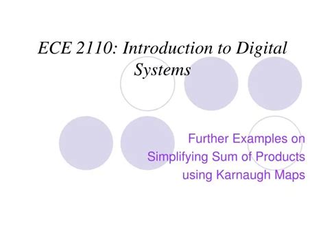 Ppt Ece 2110 Introduction To Digital Systems Powerpoint Presentation Id6781269