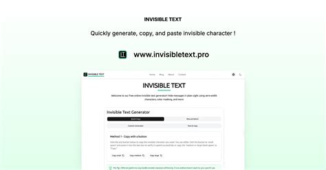 invisible text copy paste blank space text