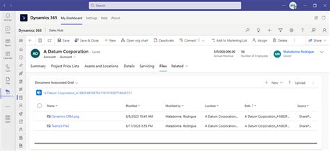 streamlined document management in microsoft teams with dynamics 365