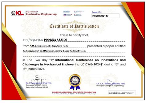 Poorna Saai M On Linkedin Icicme2024 Iot Machinelearning Research Innovation Ece