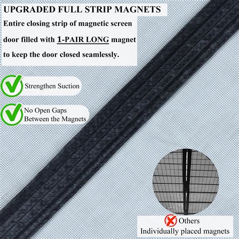 Magnetic Screen Door Upgraded Model Full Strip Magnets