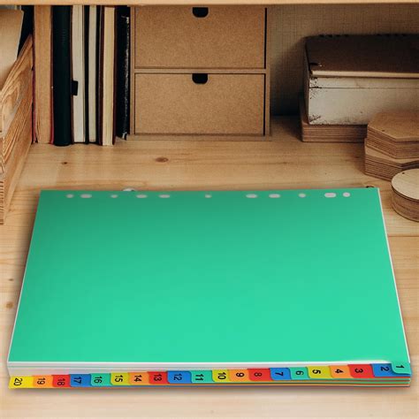Hampplies 20pcs Assorted Color Dividers Plastic For Document Separation