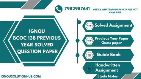 Ignou Bcoc 138 Previous Year Solved Question Paper Ignou Solved Assignment