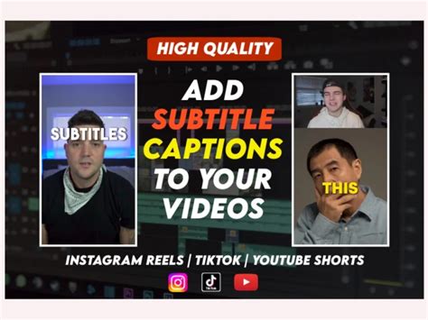 Eye catchy subtitles and caption to reels, tiktok, youtube shorts | Upwork