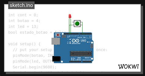 Oc Aula 02b Botão Wokwi Esp32 Stm32 Arduino Simulator