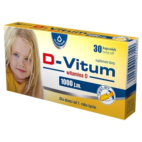 Supliment Alimentar Copii D Vitum Vitamin D 1000 Iu Oleofarm 30 Capsule Emag Ro