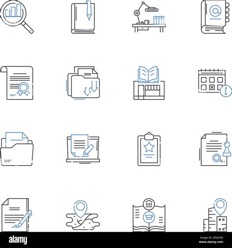 Digital Learning Line Icons Collection E Learning Online Education Virtual Classrooms