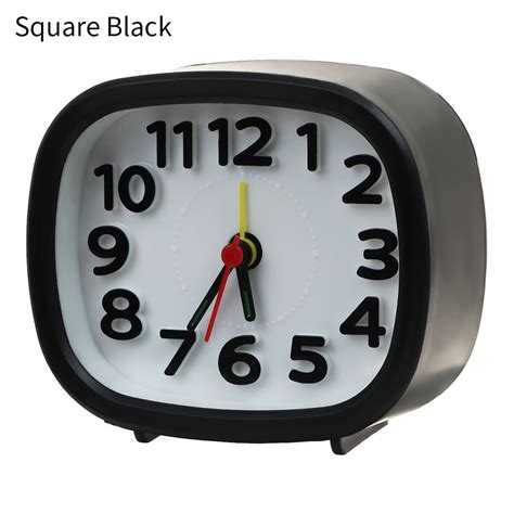 Battery Operated Alarm Clock Quiet Quartz No Tick Bedside Clocks Home Decor