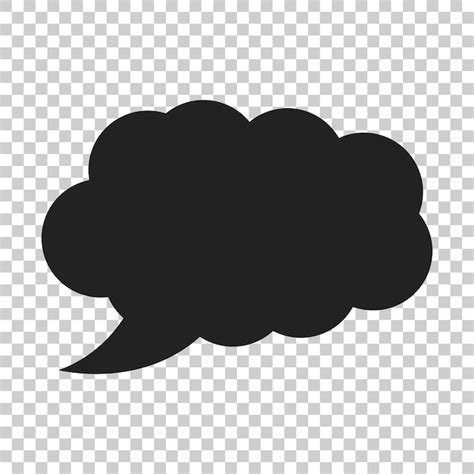 Premium Vector Blank Empty Speech Bubble Vector Icon In Flat Style Dialogue Box On Isolated
