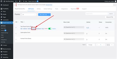 how to connect fluent forms pro to apps as data source